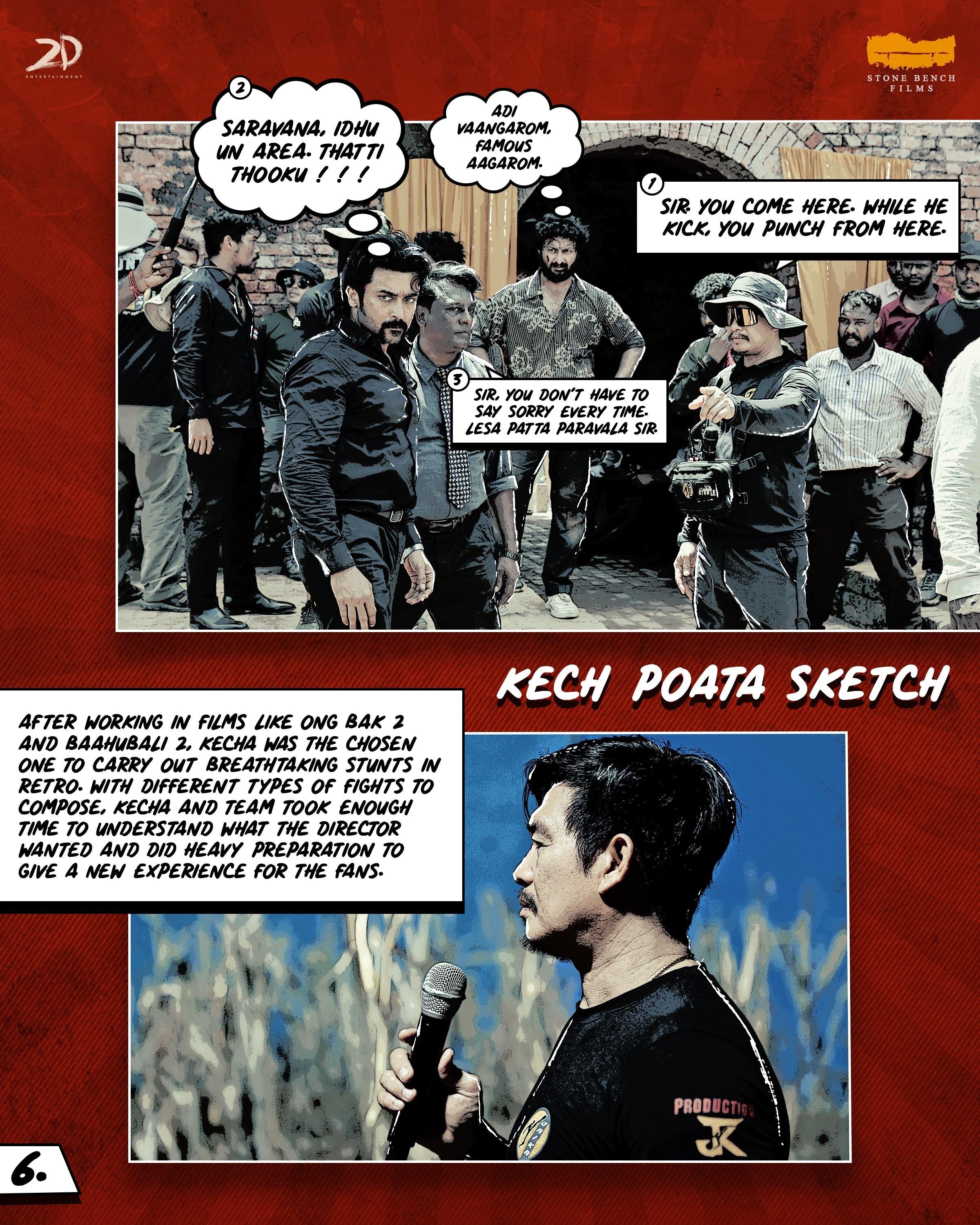 Retro BTS Comic Ep 6: Suriya's action story in Thailand with stunt master Kecha Tamil Movie ...